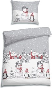 XXXLutz POVLEČENÍ, flanel, šedá, 140/200 cm Florella - Povlečení - 004388006901
