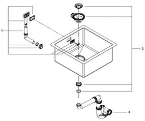 GROHE 31578SD1 - Dřez K700 464 x 464 x 200 nerez