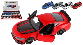 Auto Kinsmart 2024 Ford Mustang Dark Horse 1:38 kov/plast 12,5cm 4 barvy na zpětné nat.