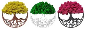 OznTo Živý obraz 3 stromy s mechem 30cm různé barvy Barva: Hnědá
