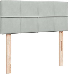 Box spring postel s matrací světle šedá 120x190 cm samet 3287686