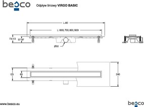 Odtokový žlab VIRGO BASIC DUO