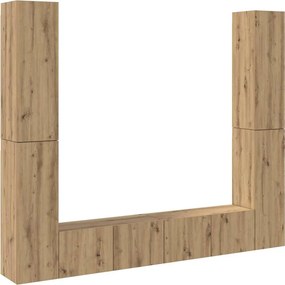 Nástěnné TV skříňky 6 ks dub artisan kompozitní 3328986