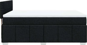 Box spring postel s matrací černá 140x200 cm textil 3287093