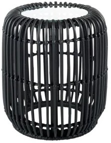 Černý ratanový konferenční stolek Mono Boho - Ø 38 * 41cm