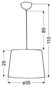 Lustr na lanku ORLANDO 1xE27/60W/230V