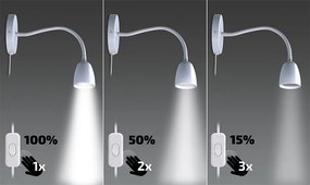 Solight LED nástěnná lampička, stmívatelná, 4W, 280lm, 3000K, bílá