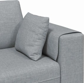 Pohovka Světle šedá 250 x 77 x 76 cm textil 3335143