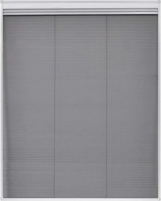Plisovaná okenní síť proti hmyzu se zástěnou, hliník, 80x100 cm 142616