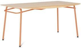 OnaDnes -20% Oranžový dubový jídelní stůl Tabanda Troj 160x80 cm