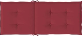 Podušky na židli vysoké opěradlo 6 ks vínové 120x50x3 cm textil 314115