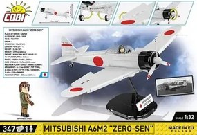 COBI 5729 Japonský stíhací letoun Mitsubishi A6M2 Zero-Sen / 1:32 / 34