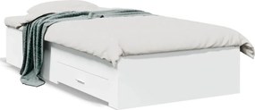 Rám postele se zásuvkami bílý 90 x 200 cm kompozitní dřevo 3280426