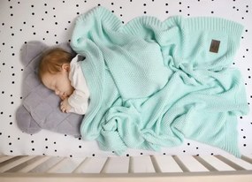 Sleepee Sametový polštář ve tvaru medvídka ROYAL BABY modrý