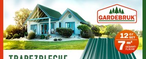 Gardebruk Trapézový plech sada 12 ks zelená 129 × 46 cm perforované 7m²