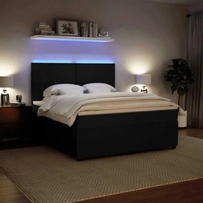 Box spring postel s matrací černá 180x200 cm samet 3294702