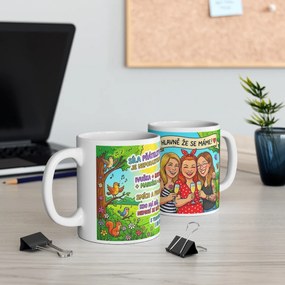 Personalizovaný hrnek z vlastní fotky pro kamarády a partu – Komiksový styl