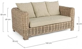 BIZZOTTO Ratanová pohovka FORTALEZA 162 cm 0671631