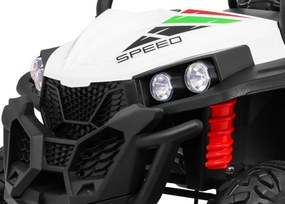 Ramiz Terénní bugina Strong pro děti bílá + pohon 4x4 + dálkové ovládání + nosič zavazadel + rádio MP3 + LED