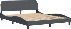 Rám postele bez matrace Hanko tmavě šedý 160 x 200 cm samet 3207856