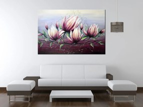 Gario Ručně malovaný obraz Květiny magnólie Rozměry: 120 x 80 cm