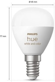SADA 2x LED RGBW Stmívatelná žárovka Philips Hue WACA P45 E14/5,1W/230V