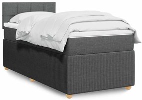 Box spring postel s matrací tmavě šedá 90x190 cm textil 3287312