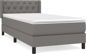 Box spring postel s matrací tmavě šedá 80 x 200 cm textil 3129906