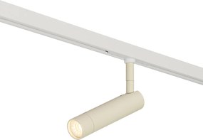 Moderní bodové svítidlo béžové s bílou pro jednofázový kolejnicový systém - Slimline Uzzy