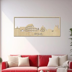 Dřevěná dekorace na zeď ŘÍM Zvolte rozměr (cm): 40x11, Zvolte barvu dekoru: Javor
