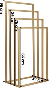 Držák na ručníky SPRINGOS SOMA 4 zlatý