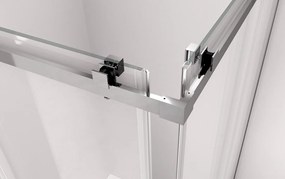 Sapho, THRON LINE SQUARE čtvercový sprchový kout 800x800mm, hranaté pojezdy, rohový vstup