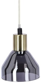 Černo-zlatý závěsný lustr Gregory pro žárovku E14  - Candellux