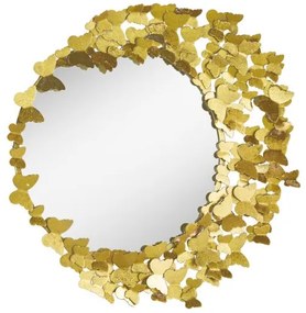 Butterfly zrcadlo zlaté 80 cm