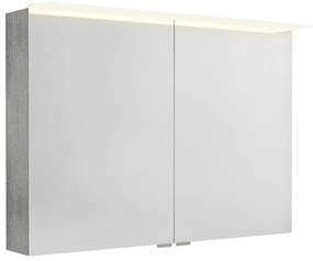 Sapho LINEX galerka s LED osvětlením, 100x70x15cm, dub stříbrný LX100-0011