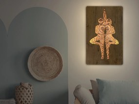 Li-Go "Souznění" světelný obraz s baterií 33x55 cm provedení povrchu: ořech