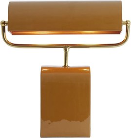 Oranžová kovová stolní lampa (výška 38 cm) Cardona – Light &amp; Living