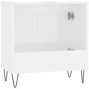 Petromila Koupelnová skříňka lesklá bílá 58 x 33 x 60 cm kompozitní dřevo