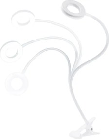 Solight WO66-W -LED Stm. stolní lampa s klipem LED/8W/230V 3000/4000/5000K bílá