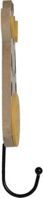 Nástěnný kovový háček s dřevěnou hlavou žirafy - 11*4*21 cm