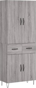 Skříň highboard šedá sonoma 69,5 x 34 x 180 cm kompozitní dřevo 3198183