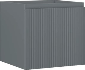 Mexen Rivel, koupelnová skříňka 50 cm, 1 zásuvka, drážkovaná, grafitová matná, 91A20-05047-1-BF66