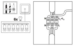 Koupelnové bodové svítidlo TURYN 6xGU10/10W/230V IP44 bílá