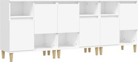 Příborníky 3 ks bílé 60 x 35 x 70 cm kompozitní dřevo 3185735