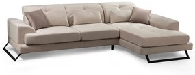 Designová rohová sedačka Heimana 308 cm ecru - pravá