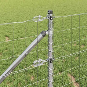 Venkovní euro plot s hroty 50 x 0,6 m Pozinkovaná ocel Stříbrná 3350783