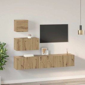 Sestava TV skříněk 4 ks Artisanový dub Kompozitní dřevo 3393437