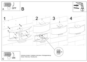 Nástěnné svítidlo Emilio, 1x mléčné skleněné stínítko, dřevo v barvě wenge
