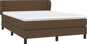 Box spring postel s matrací tmavě hnědá 140x190 cm textil 3126080
