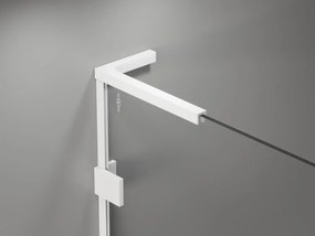 Mexen Lunar-B L, sklápěcí sprchový kout levý 90 x 70 cm, 8mm čiré sklo, bílý profil, 832L-090-070-20-00-L